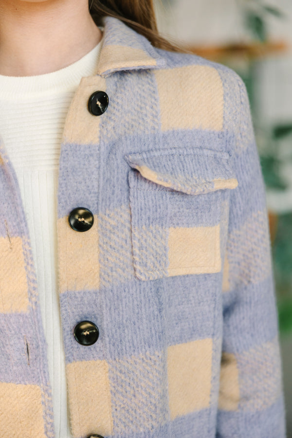 Girls: What Fun Lavender Purple Buffalo Plaid Jacket – Shop the Mint