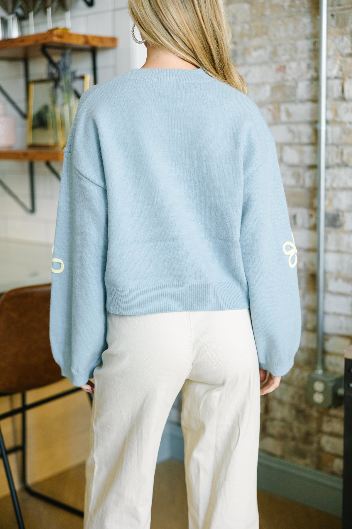 Feeling Femme Light Blue Floral Sweater – Shop the Mint