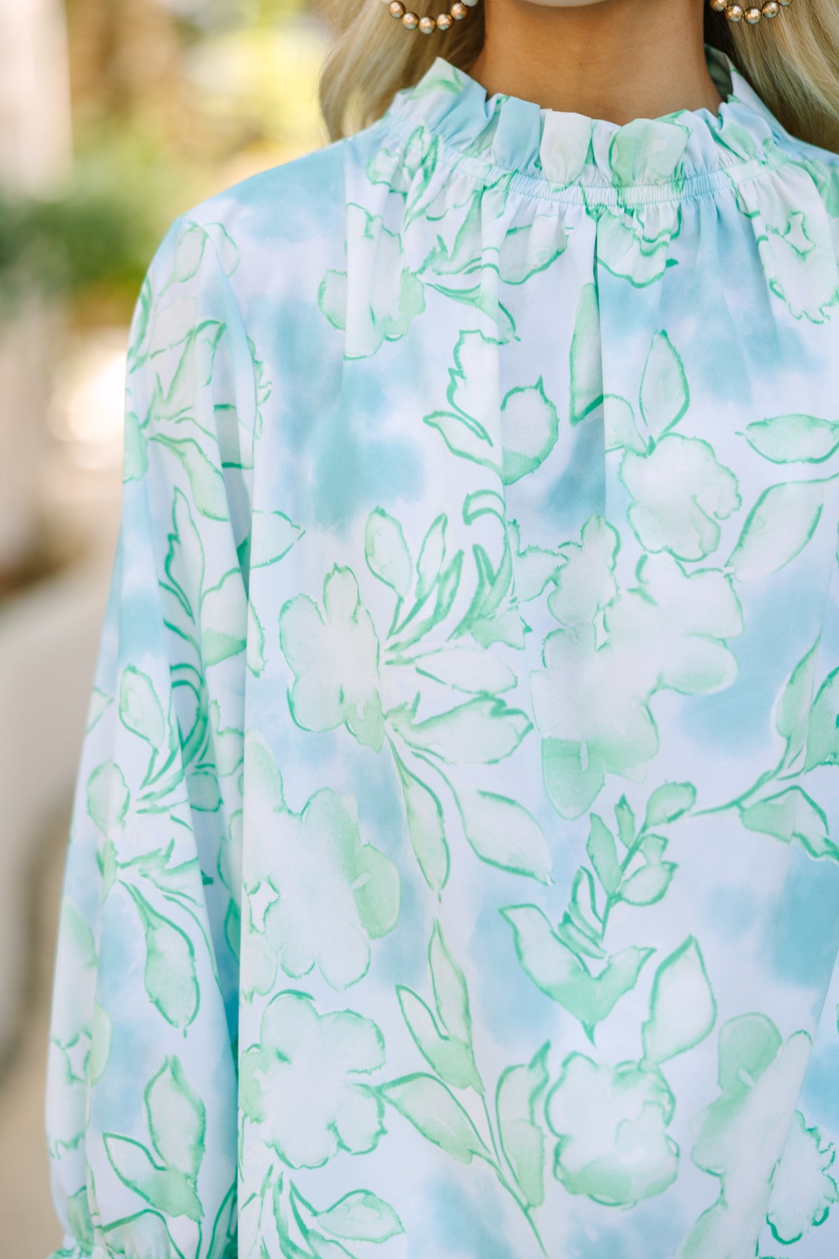 Be True To You Mint Green Abstract Floral Blouse – Shop the Mint