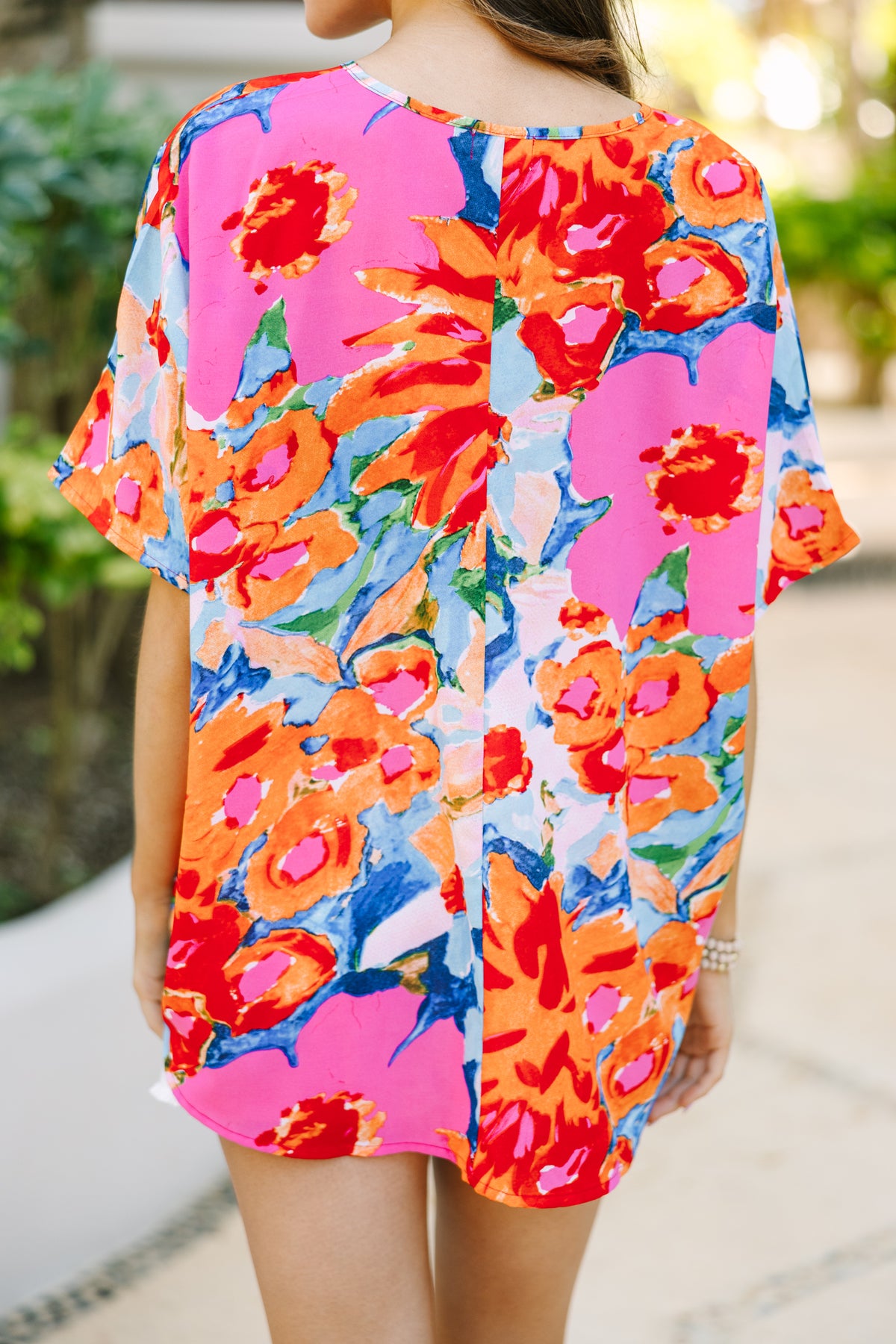 Couldn't Be Better Coral Orange Floral Top – Shop the Mint