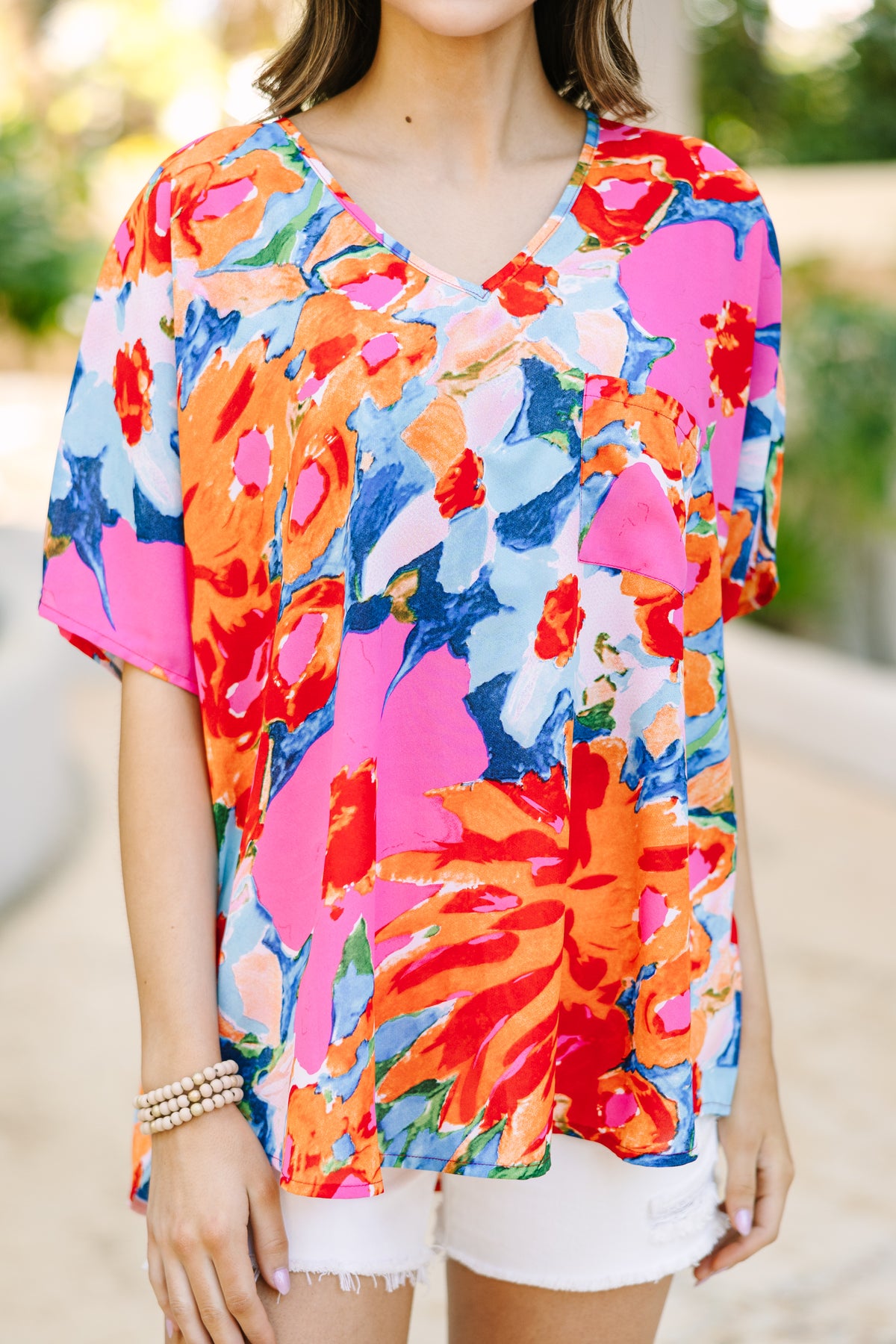 Couldn't Be Better Coral Orange Floral Top – Shop the Mint