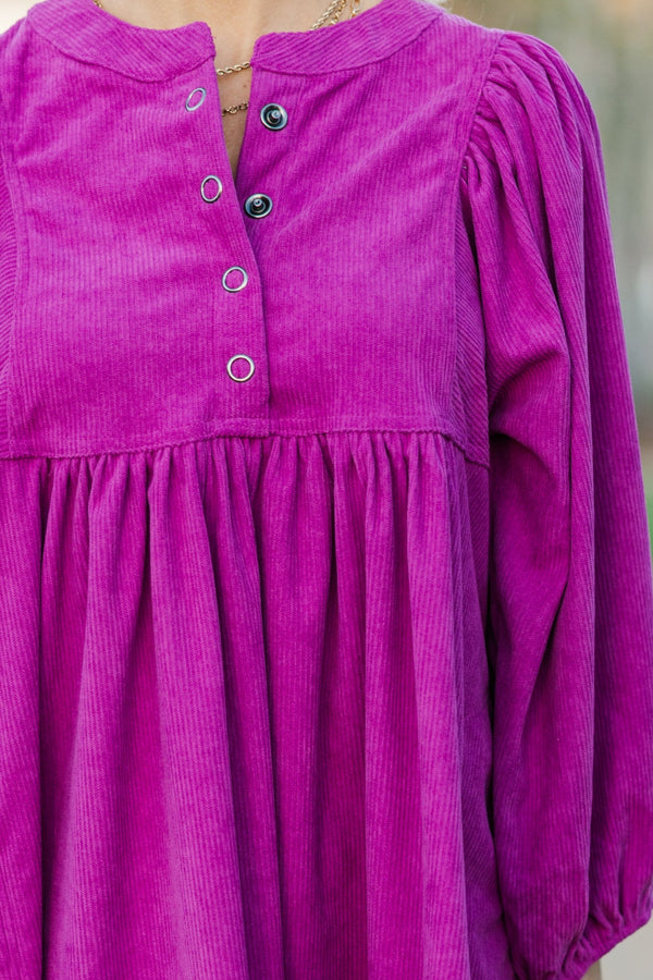That's All You Magenta Pink Corduroy Dress – Shop the Mint