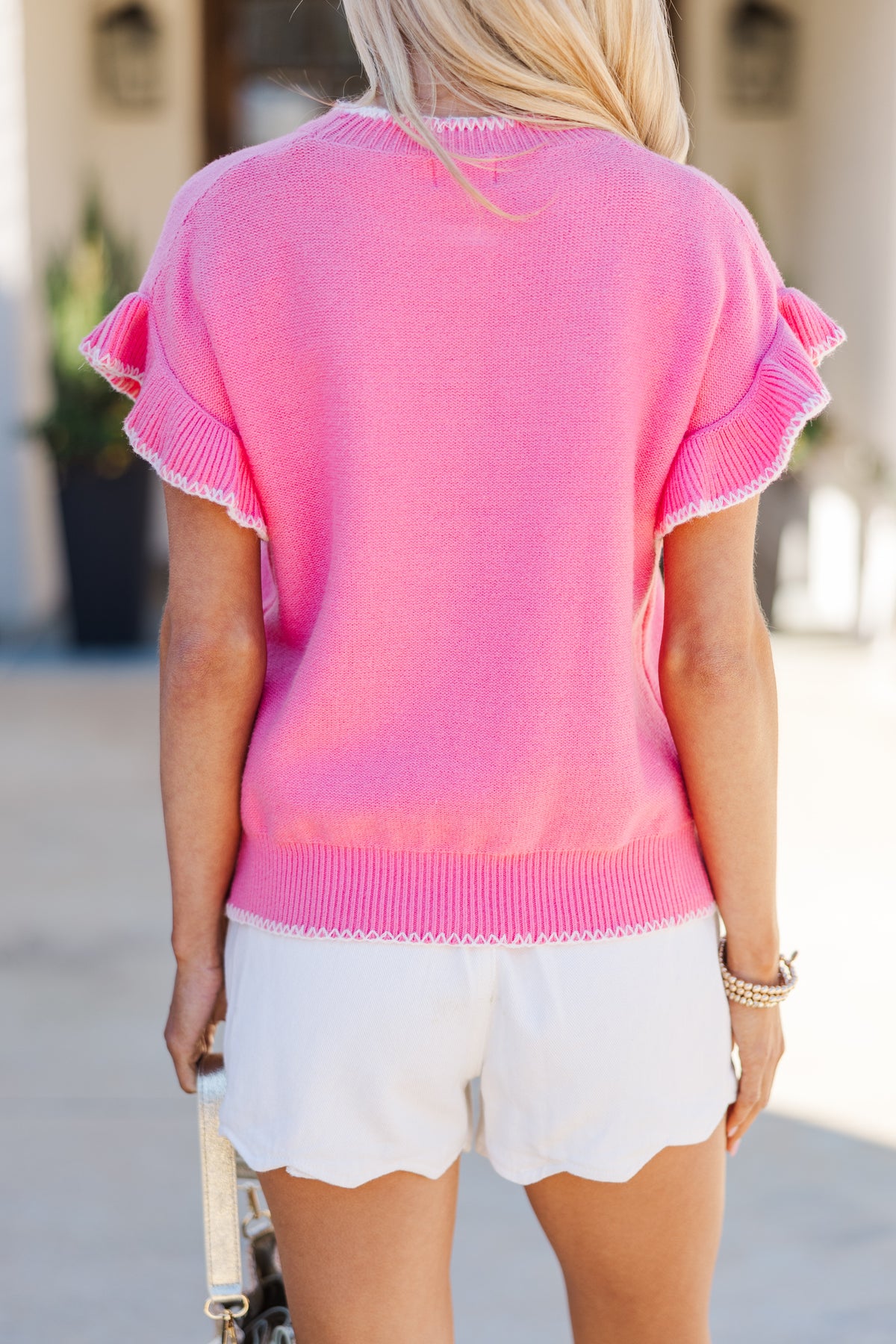 It's All For You Pink Ruffled Knit Top – Shop the Mint