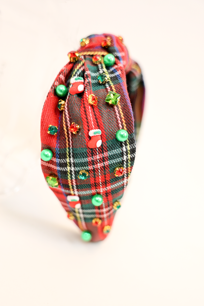Seasons Greetings Red Stocking Embellished Headband – Shop the Mint