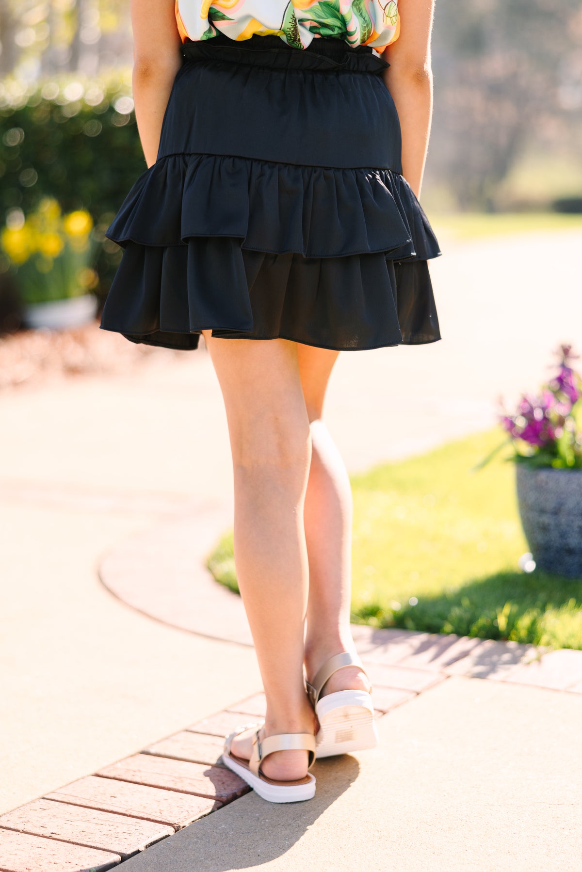 Girls: Take The Leap Black Ruffled Skort – Shop the Mint