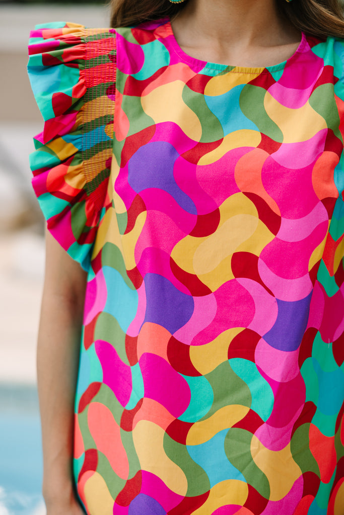 All About The Drama Multi Colored Abstract Dress – Shop the Mint