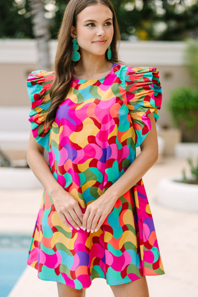 colourful pattern dress