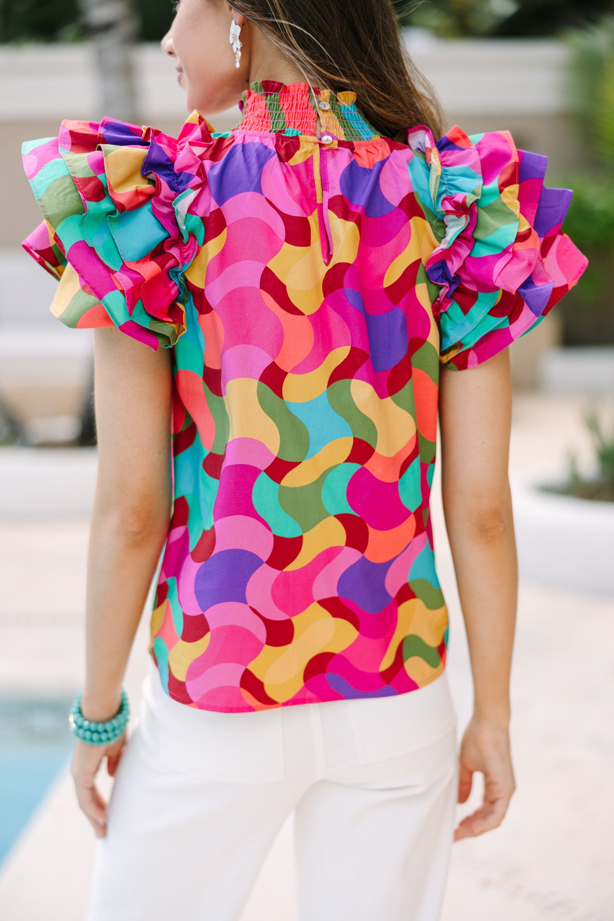 All About The Drama Multi Colored Abstract Blouse – Shop the Mint