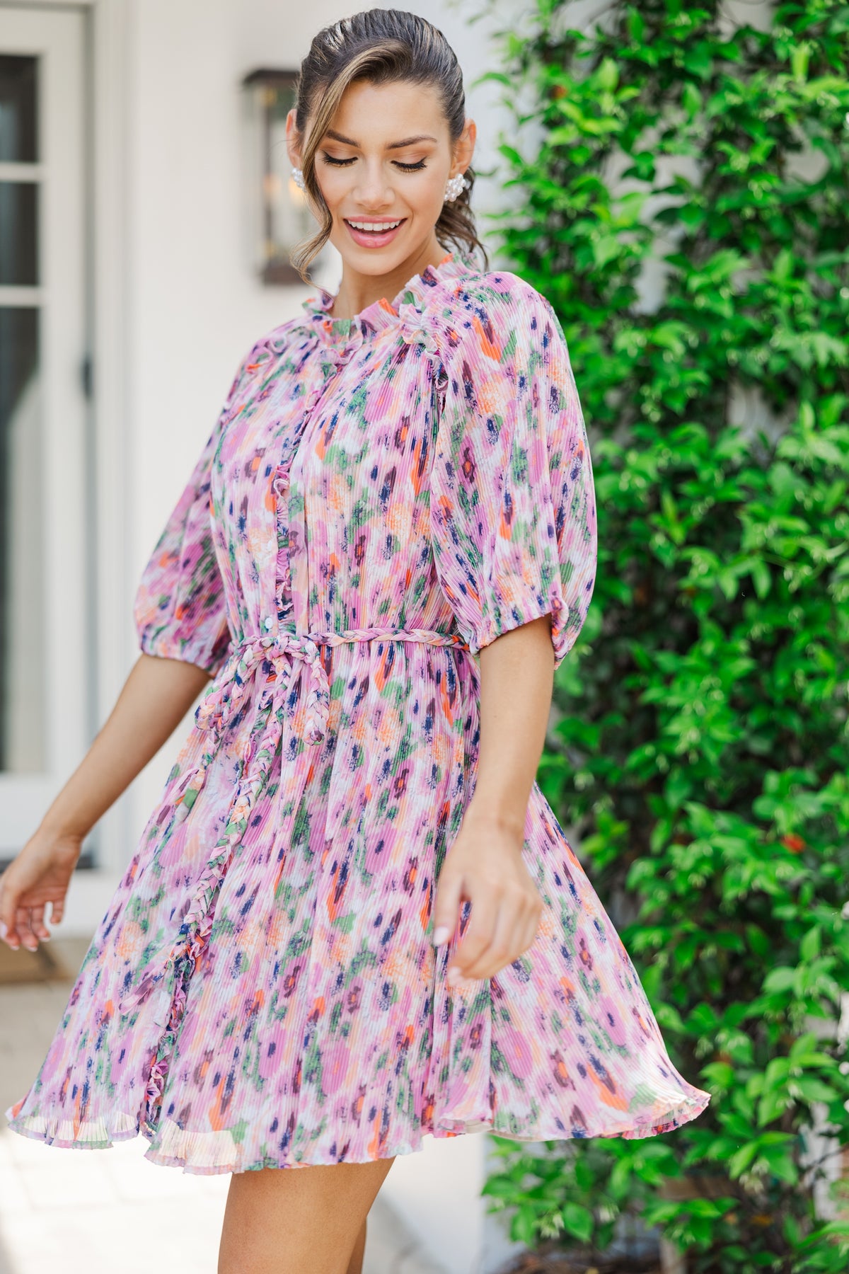Silver Linings Pink Floral Dress – Shop the Mint