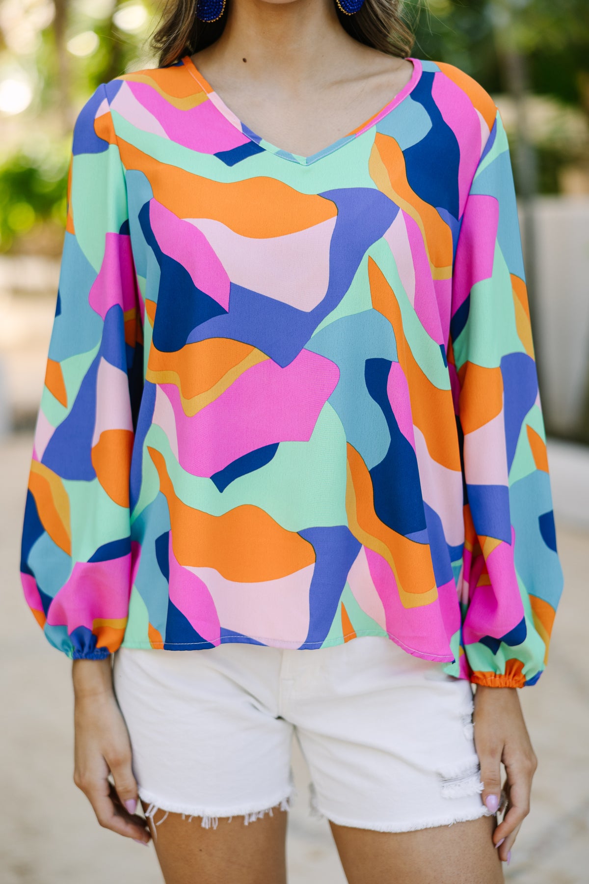 Big News Mint Green Abstract Blouse – Shop the Mint