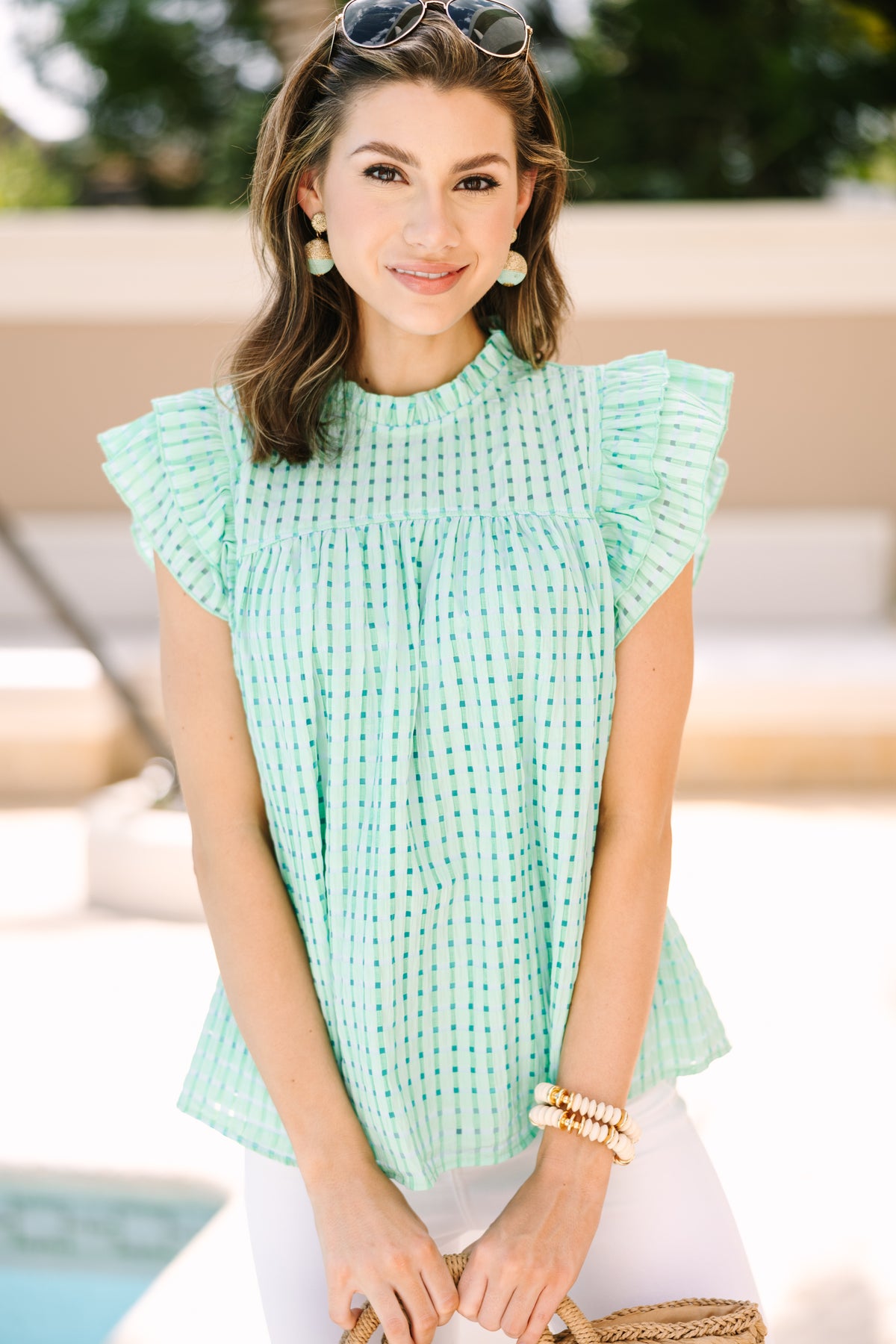 All I Ask Mint Green Textured Blouse – Shop the Mint