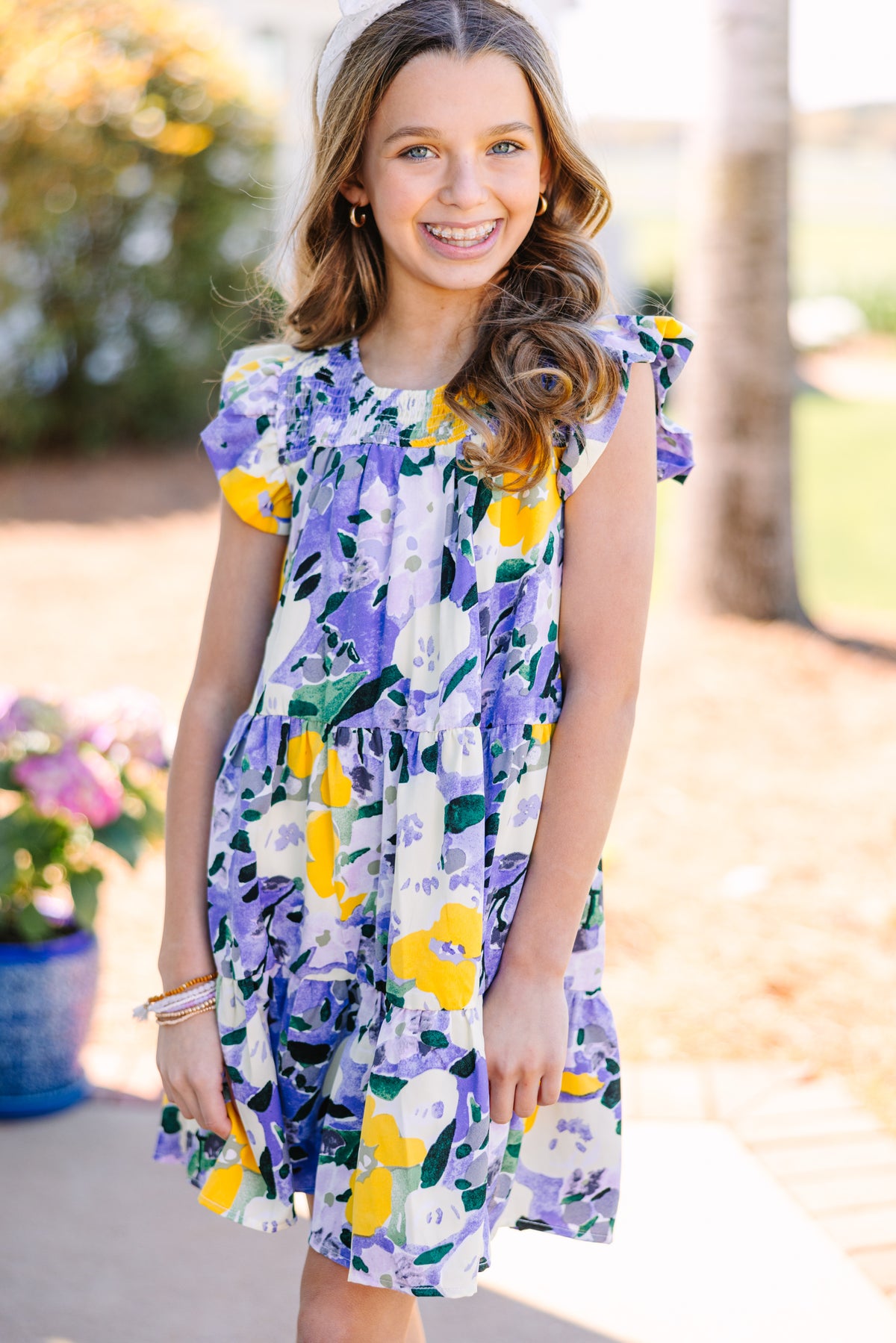 Girls: All You Need Lavender Purple Floral Dress – Shop the Mint