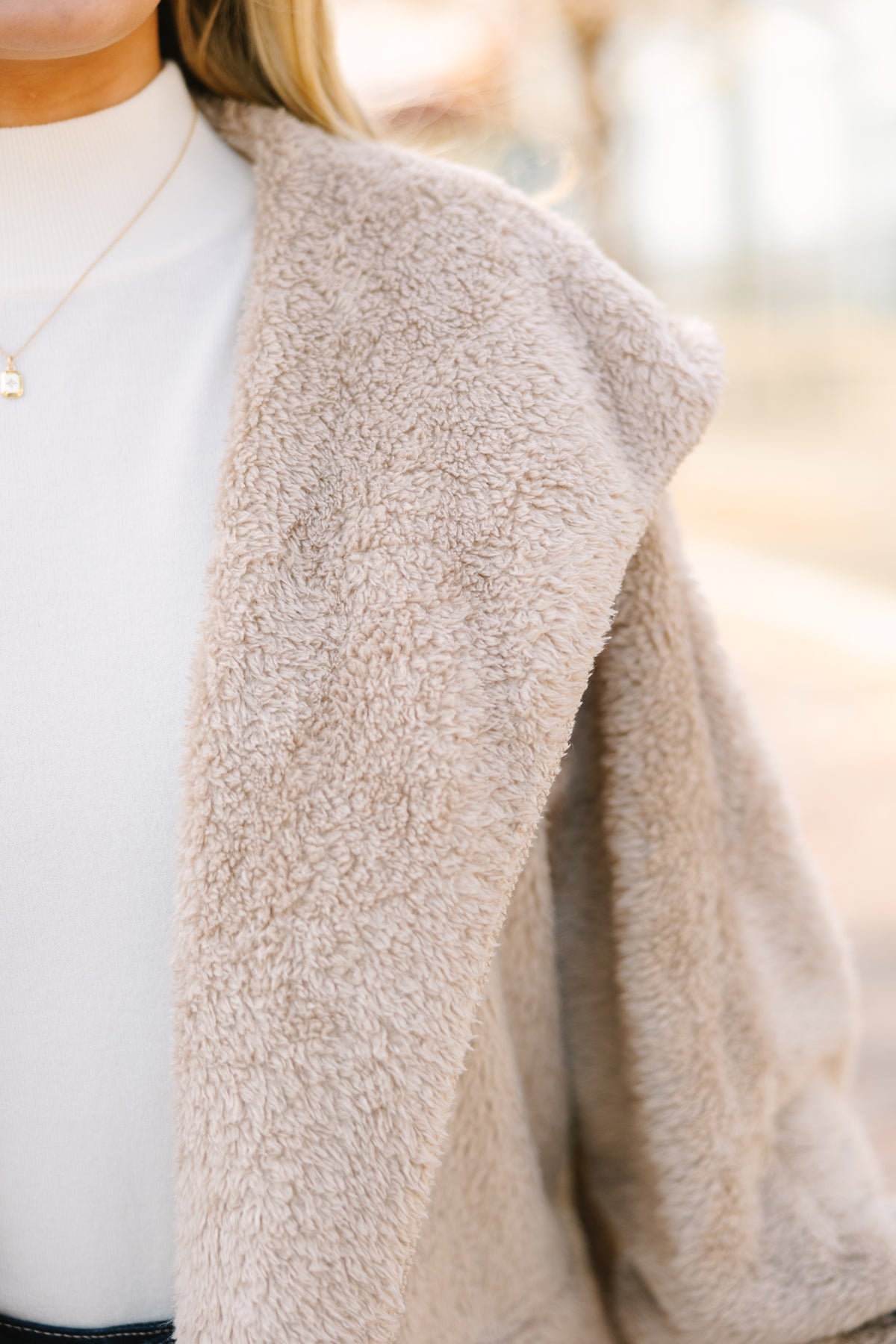 All An Act Taupe Brown Faux Fur Jacket – Shop the Mint