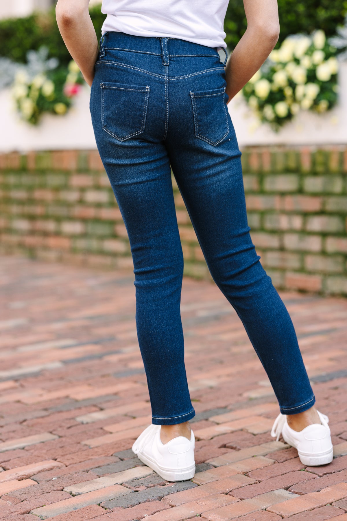 Girls: Just For Fun Dark Wash Skinny Jeans – Shop the Mint