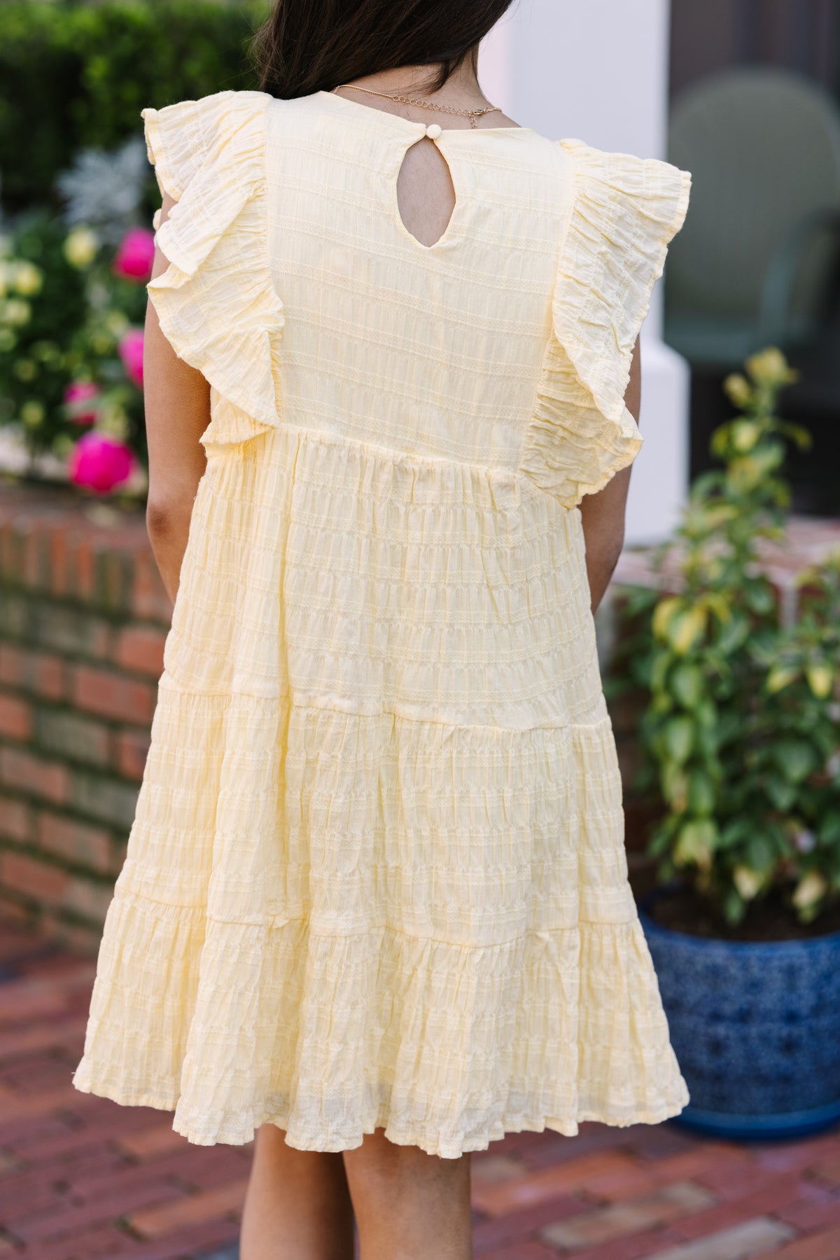 Girls: Just So Sweet Lemon Yellow Ruffled Dress – Shop the Mint