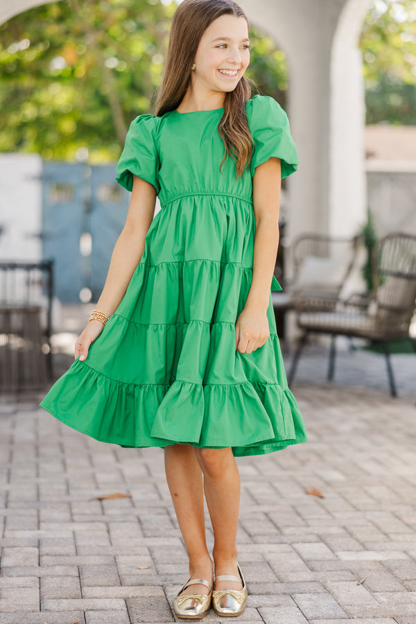 Girls: All True Green Tiered Dress – Shop the Mint
