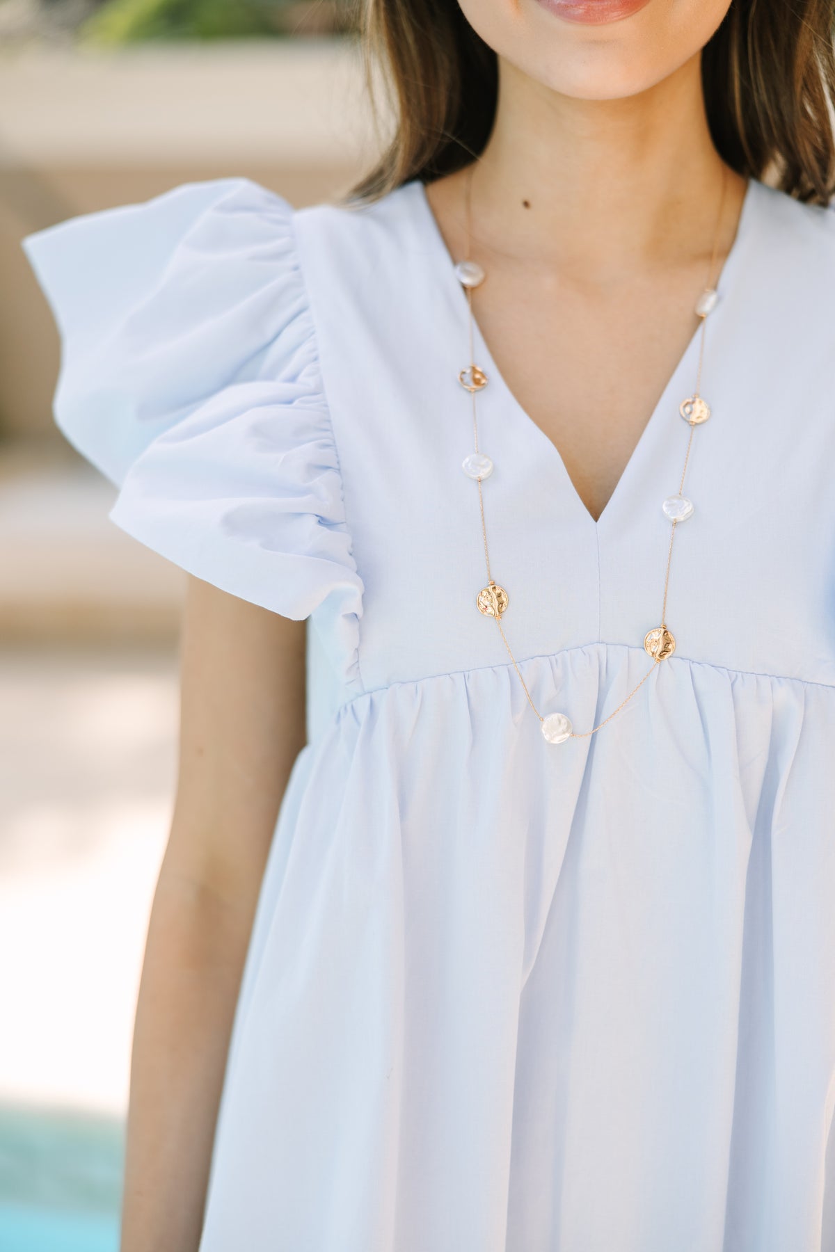 Let Us Rejoice Baby Blue Cotton Midi Dress – Shop the Mint