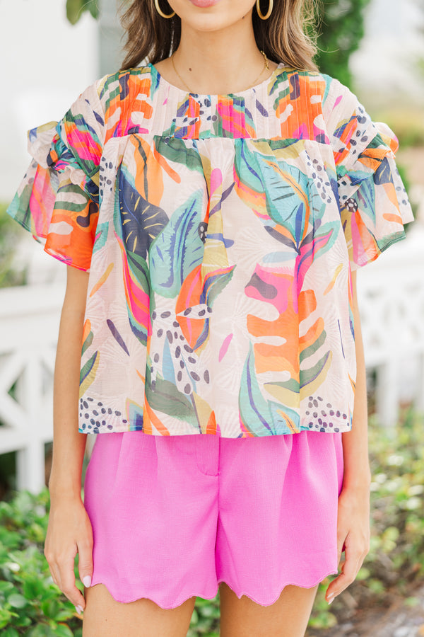Start The Day Multi-Colored Tropical Blouse – Shop the Mint