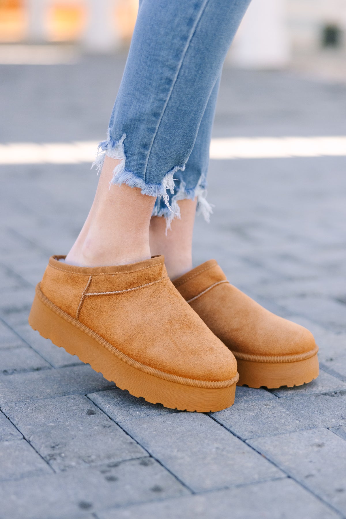 See You There Tan Platform Booties – Shop the Mint