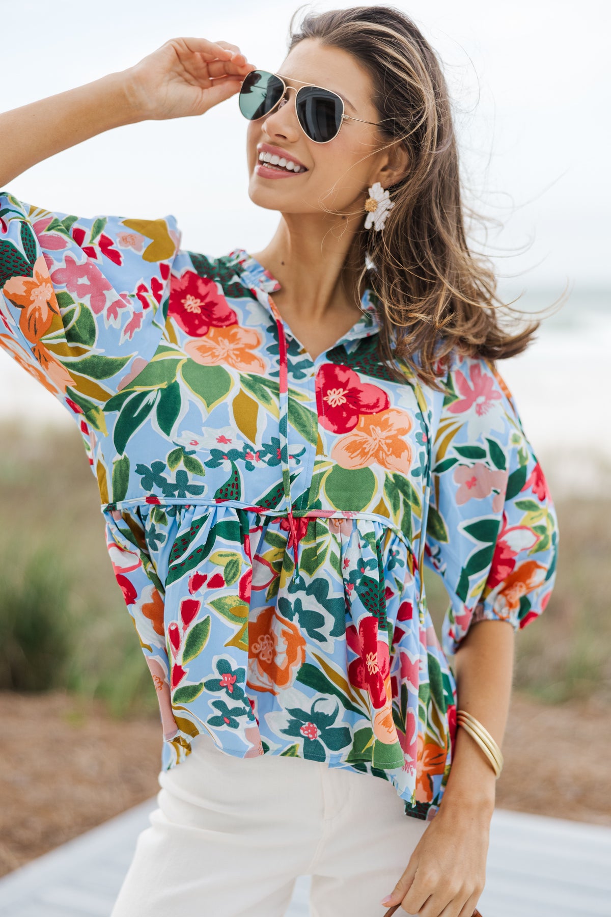 All On You Light Blue Floral Blouse – Shop the Mint