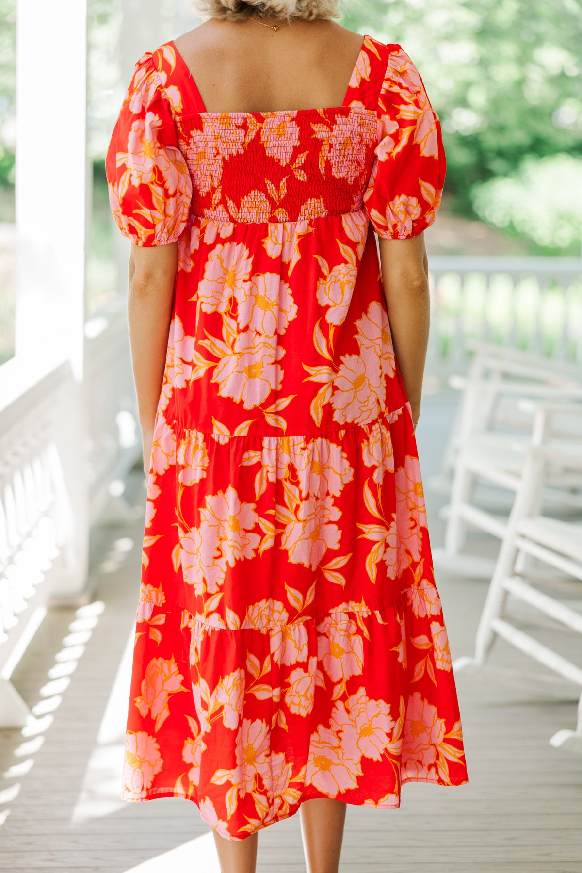 Think About It Red Floral Midi Dress – Shop the Mint