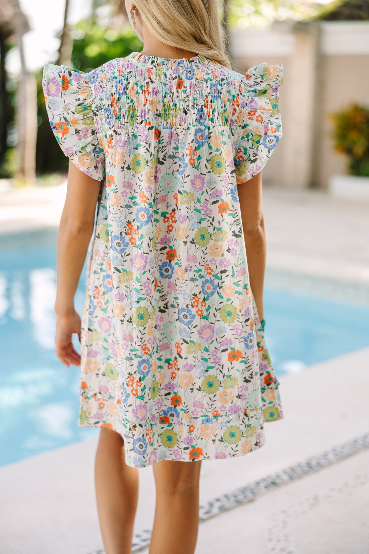 Always Ready Cream White Floral Mini Dress – Shop the Mint