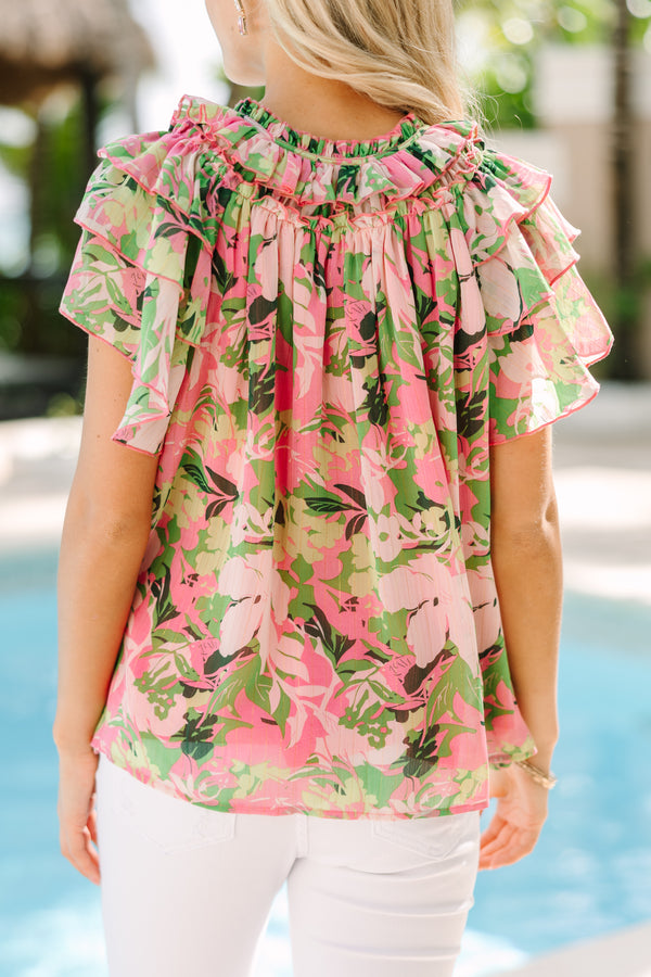 Be There Floral Pink Floral Blouse – Shop the Mint