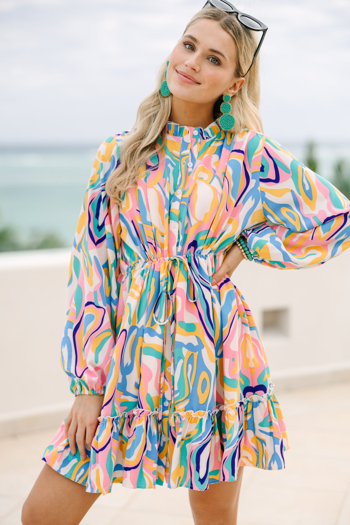Beautifully You Pink Abstract Dress – Shop the Mint