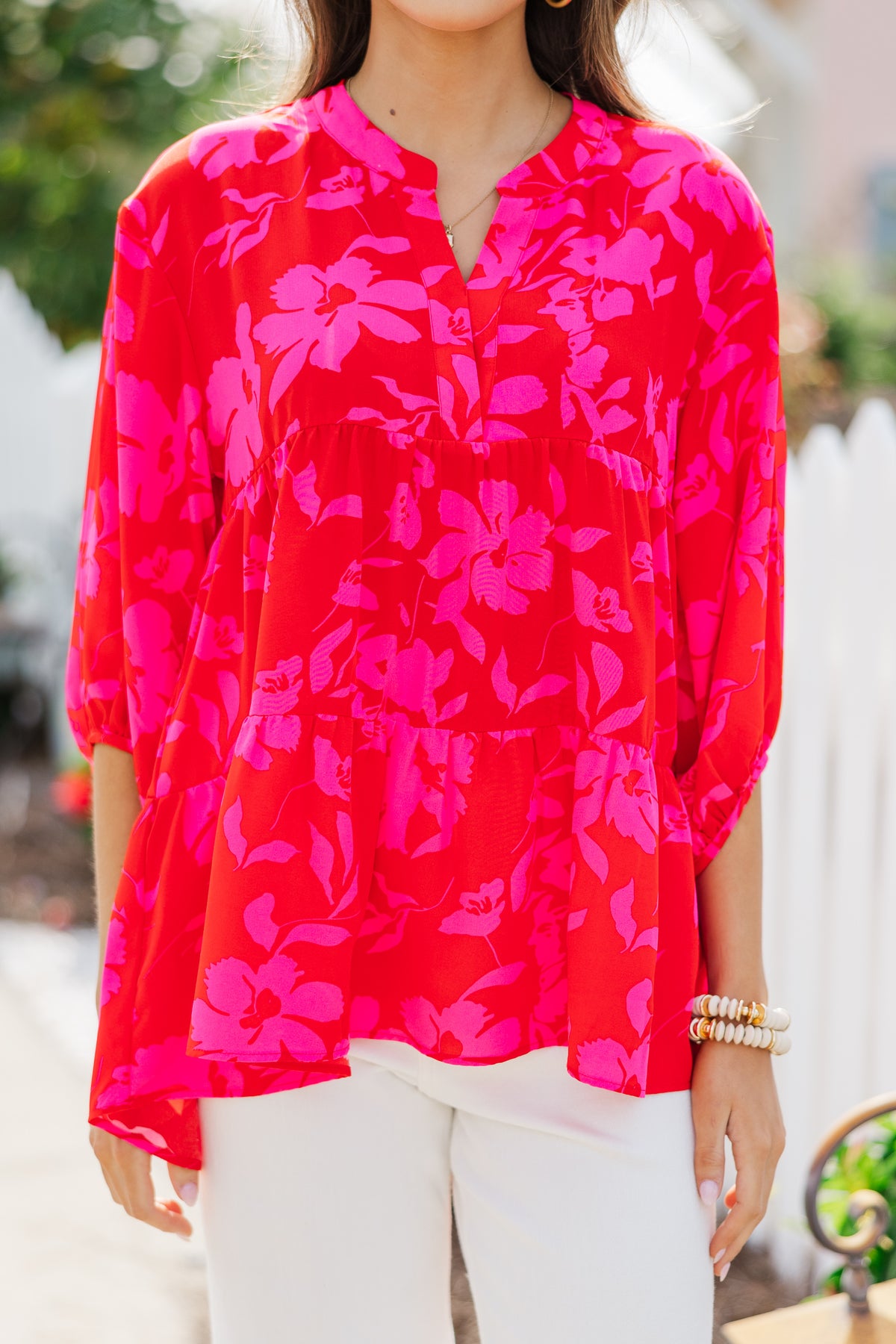 In Your Dreams Red Floral Blouse – Shop the Mint