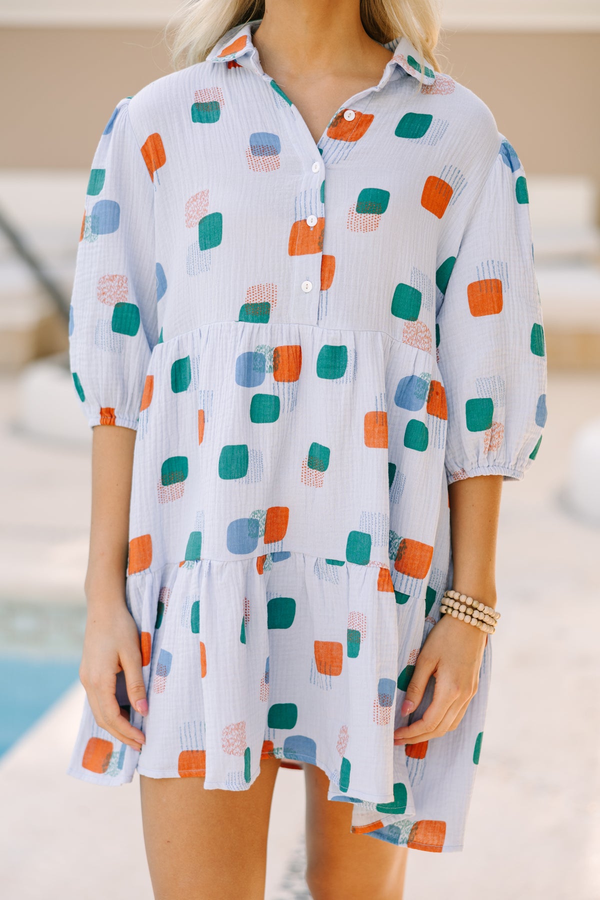 Run Away With Me Light Blue Abstract Dress – Shop the Mint