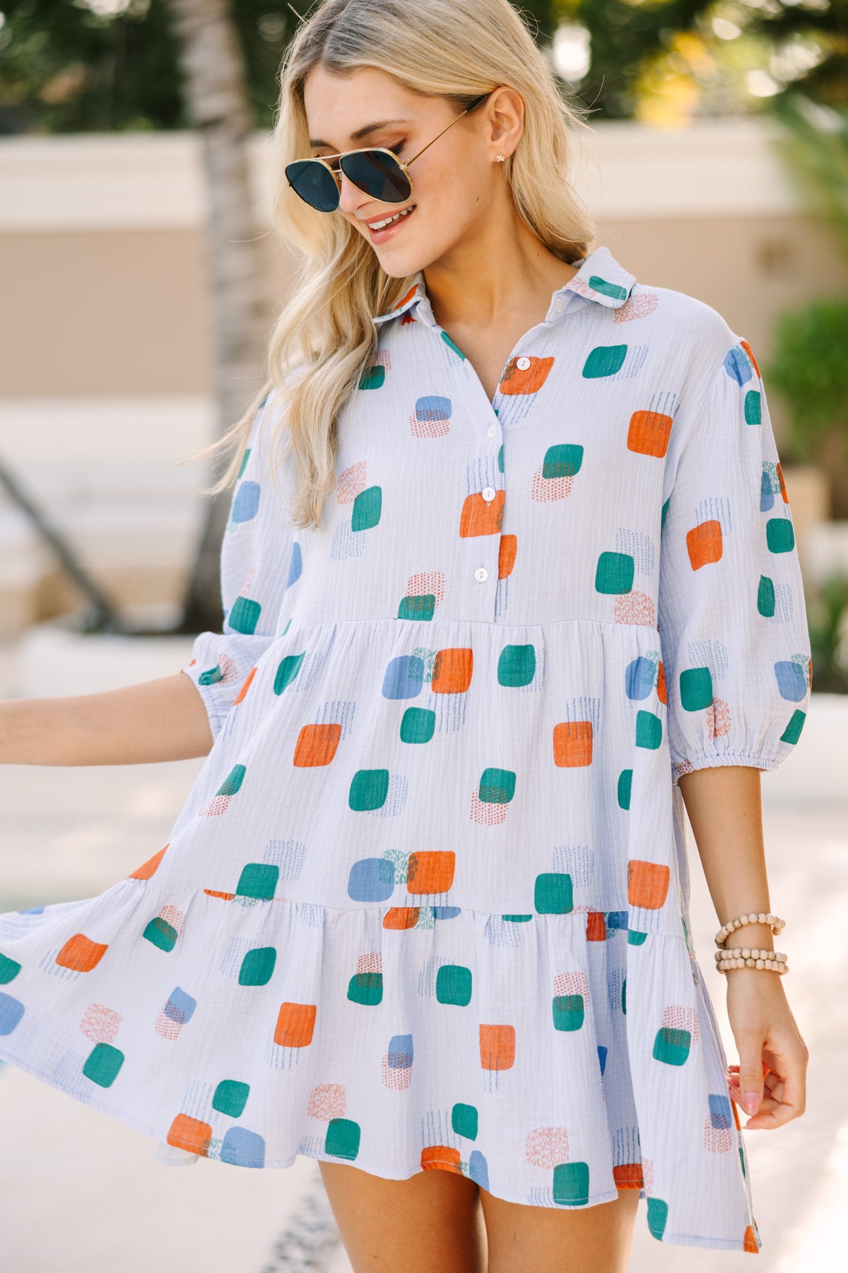 Run Away With Me Light Blue Abstract Dress – Shop the Mint