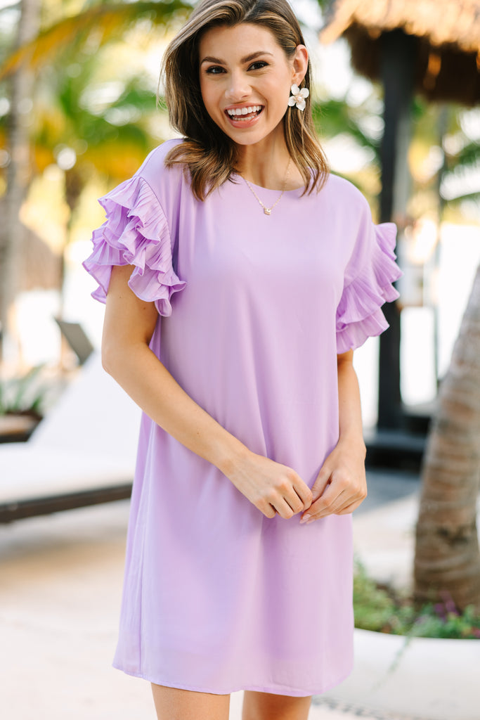 What A Vision Lavender Purple Ruffled Dress – Shop the Mint