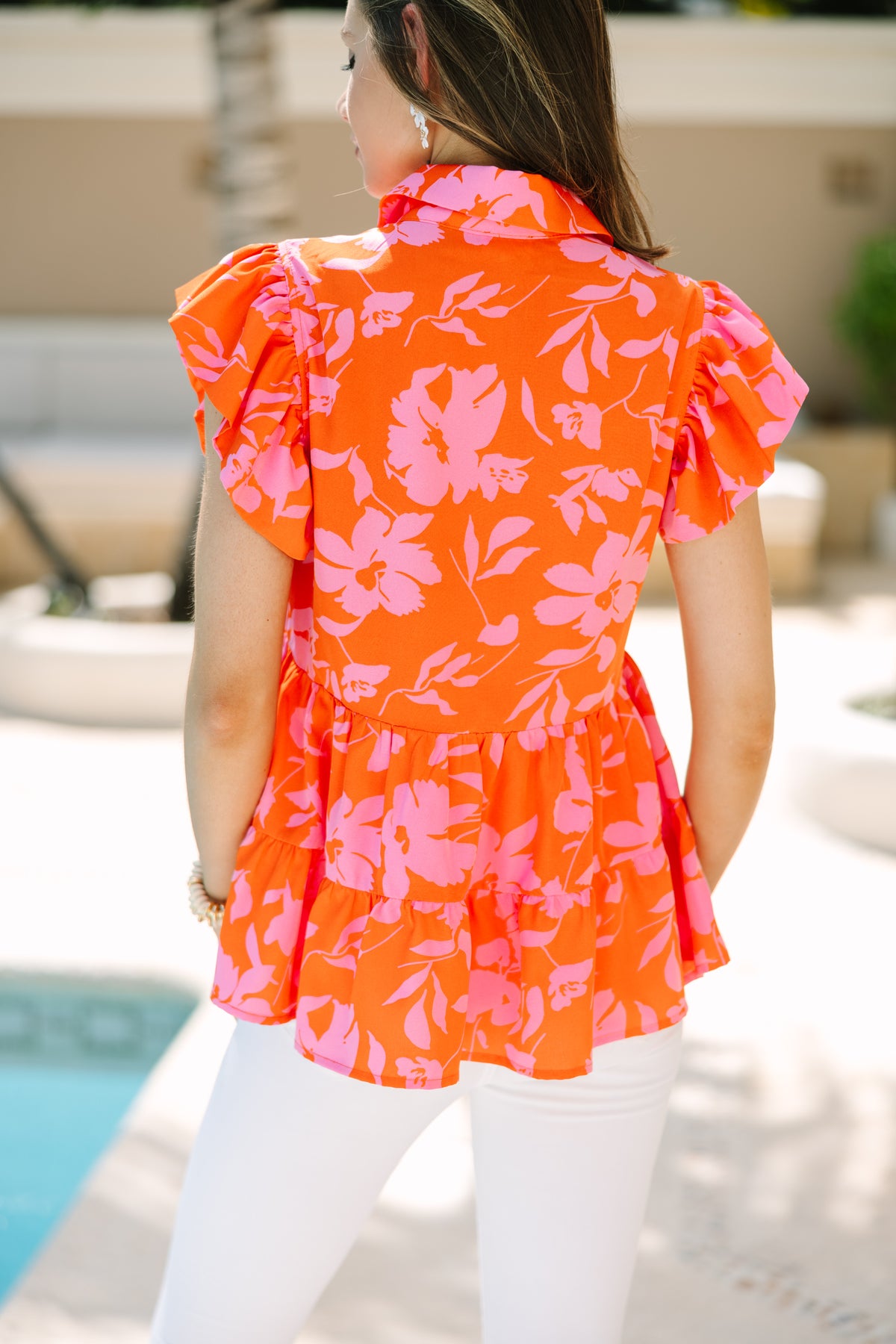Worth Your While Orange Floral Top – Shop the Mint