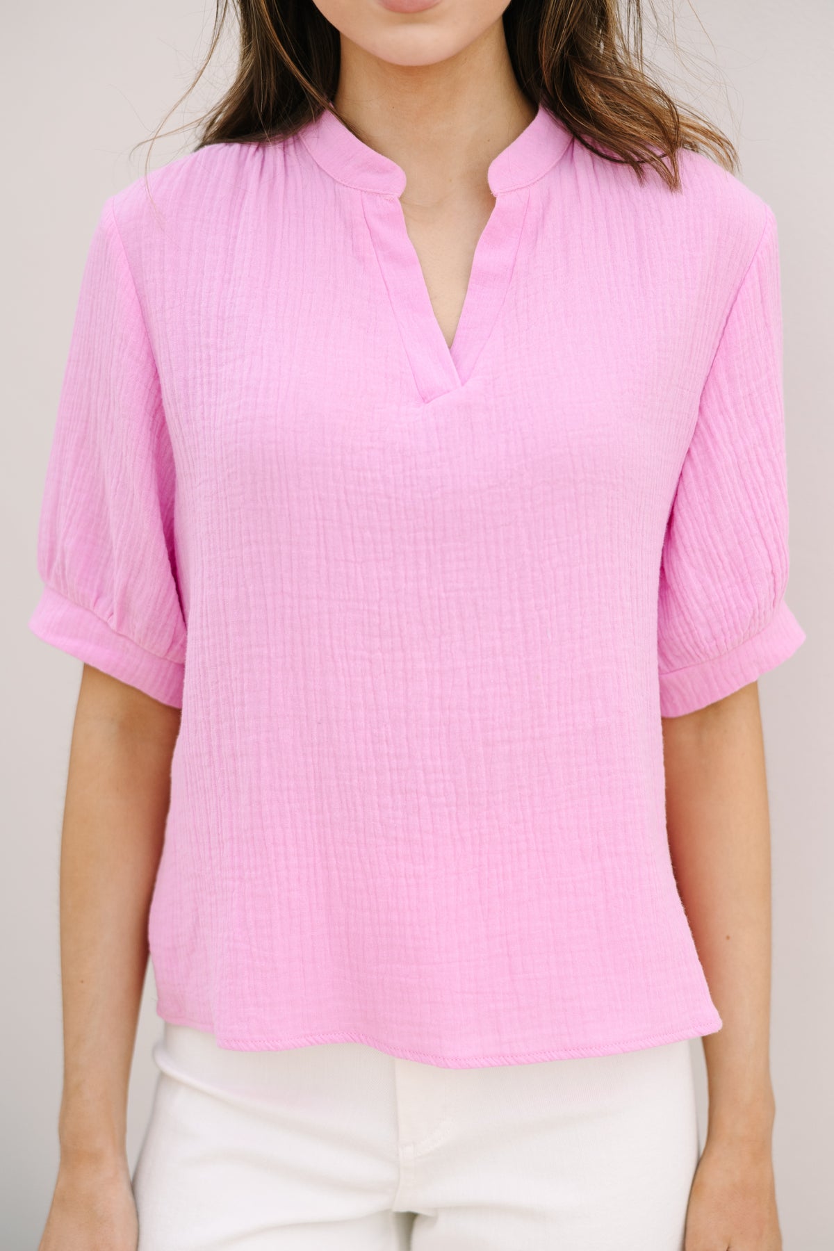 Good To Go Pink Gauze Top – Shop the Mint