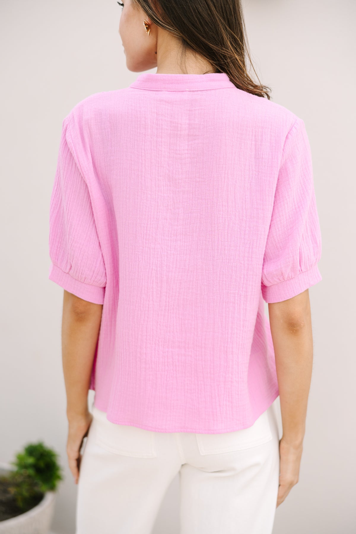 Good To Go Pink Gauze Top – Shop the Mint