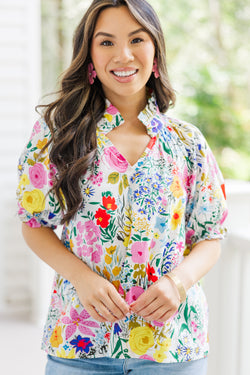 Life To Lead White Floral Blouse – Shop the Mint