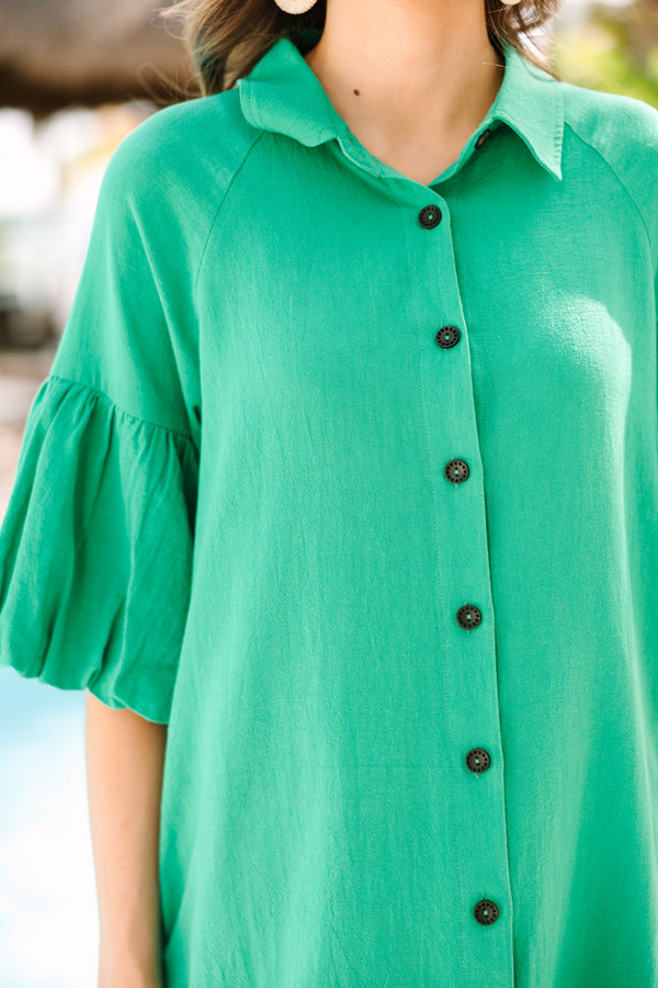 Spring Views Green Button Down Dress – Shop the Mint
