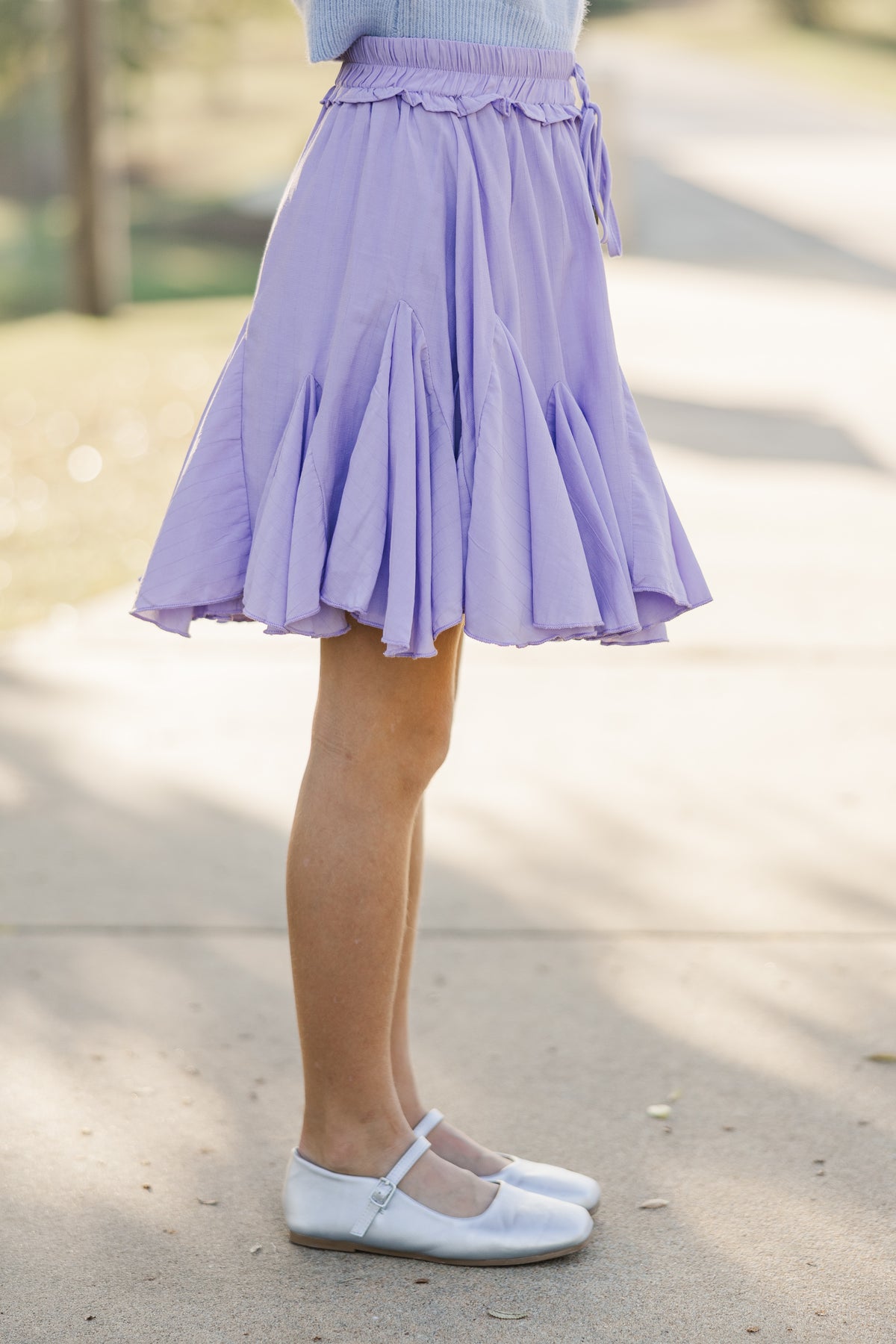 Girls: Look Your Way Lavender Purple Ruffled Skort – Shop the Mint