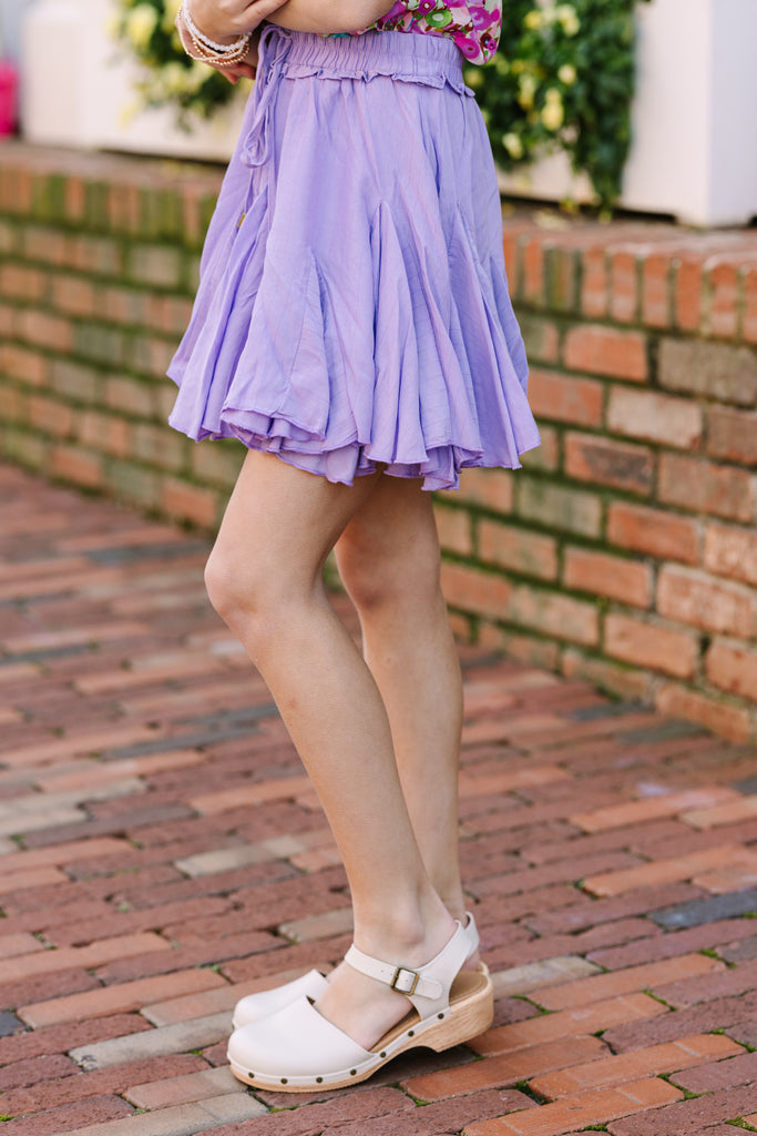 Girls: Look Your Way Lavender Purple Ruffled Skort – Shop the Mint
