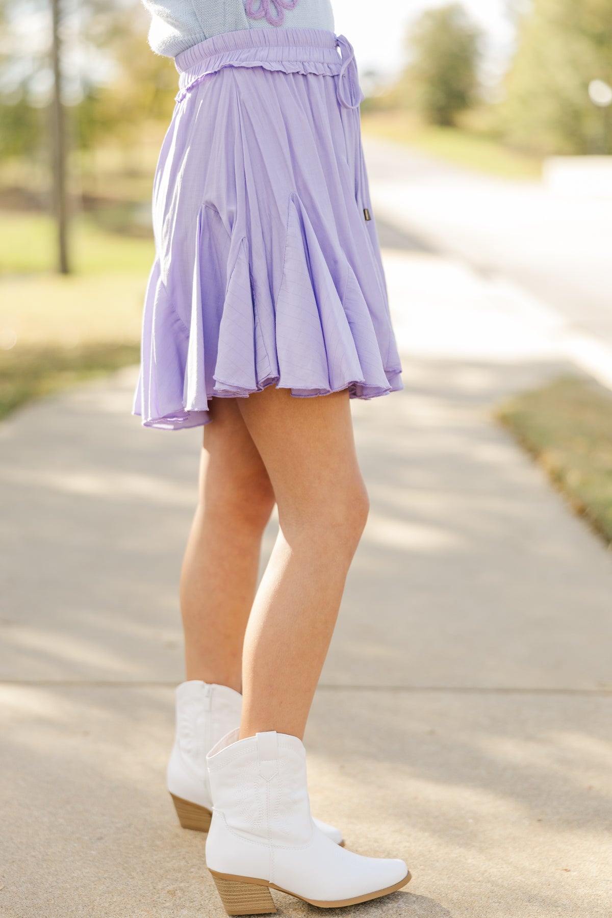 Girls: Look Your Way Lavender Purple Ruffled Skort – Shop the Mint