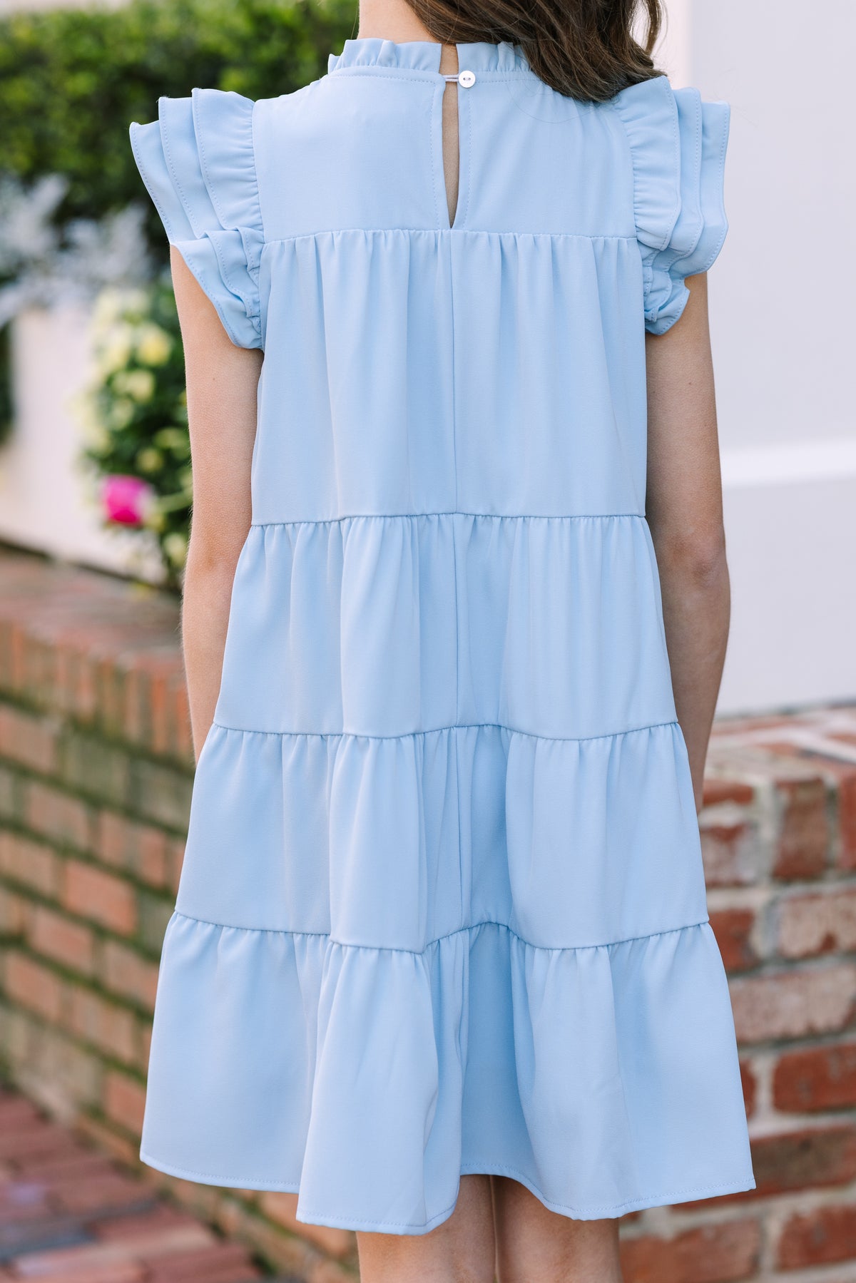 Girls: All About You Light Blue Ruffled Dress – Shop the Mint