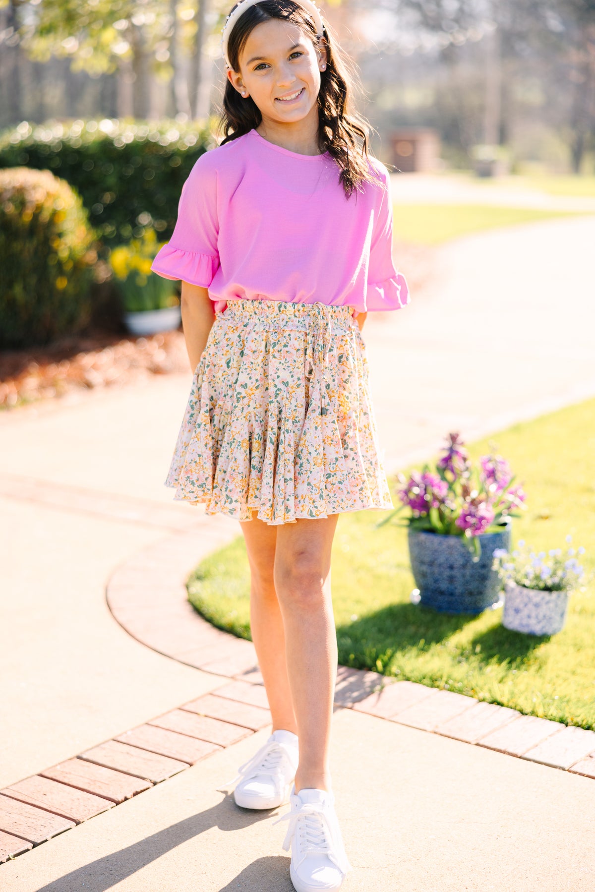 Girls: All I Ask Pink Ruffled Top – Shop the Mint