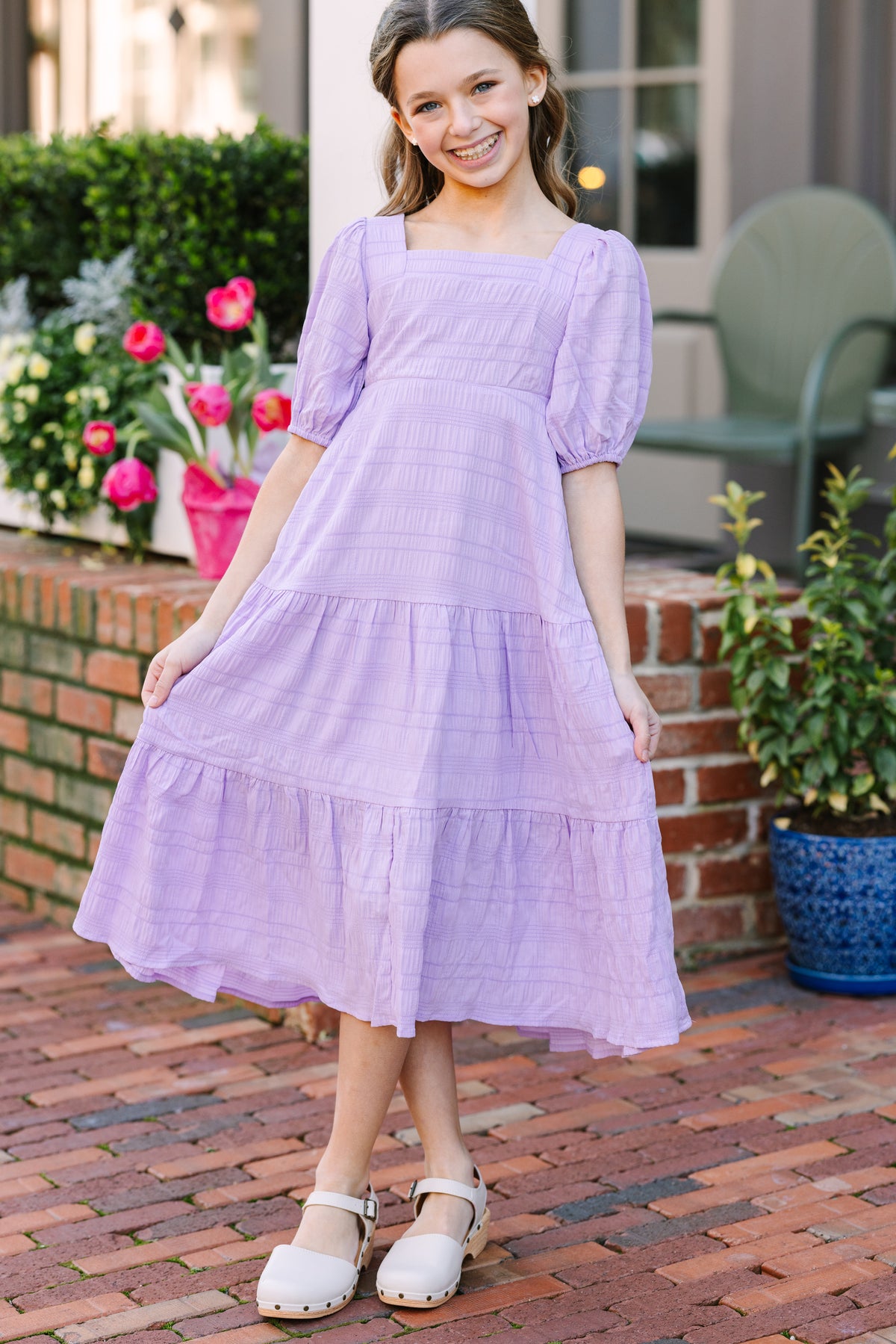 Girls: Think About It Lavender Purple Midi Dress – Shop the Mint