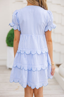 Girls: Perfectly Paired Light Blue Striped Dress – Shop the Mint