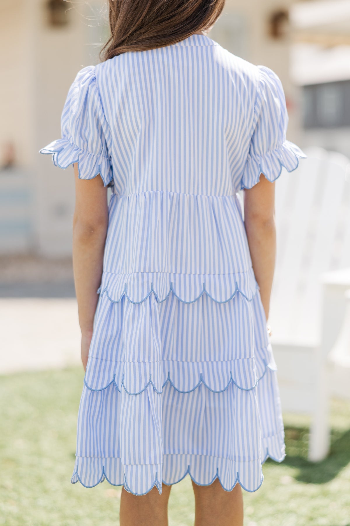 Girls: Perfectly Paired Light Blue Striped Dress – Shop the Mint