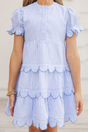 Girls: Perfectly Paired Light Blue Striped Dress – Shop the Mint