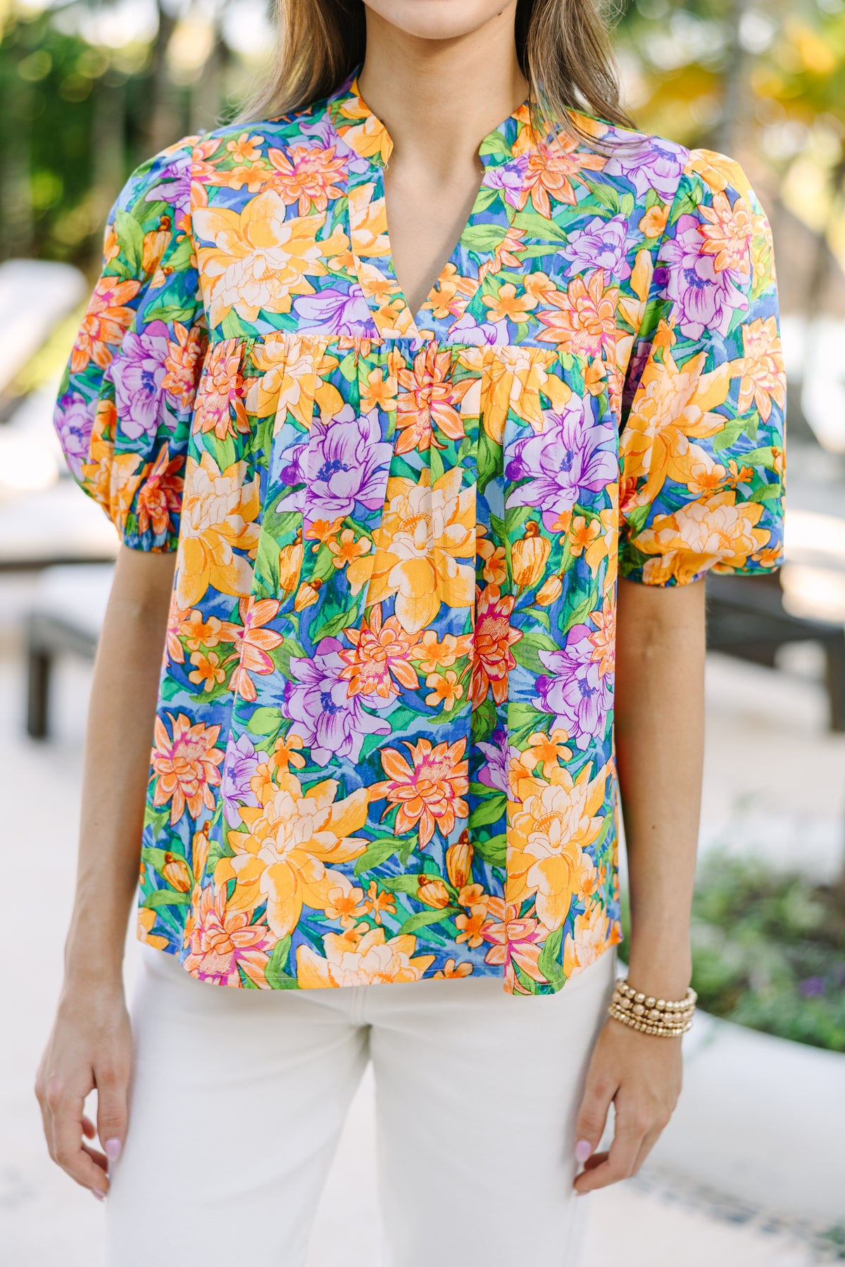 Moving Forward Blue Floral Blouse – Shop the Mint
