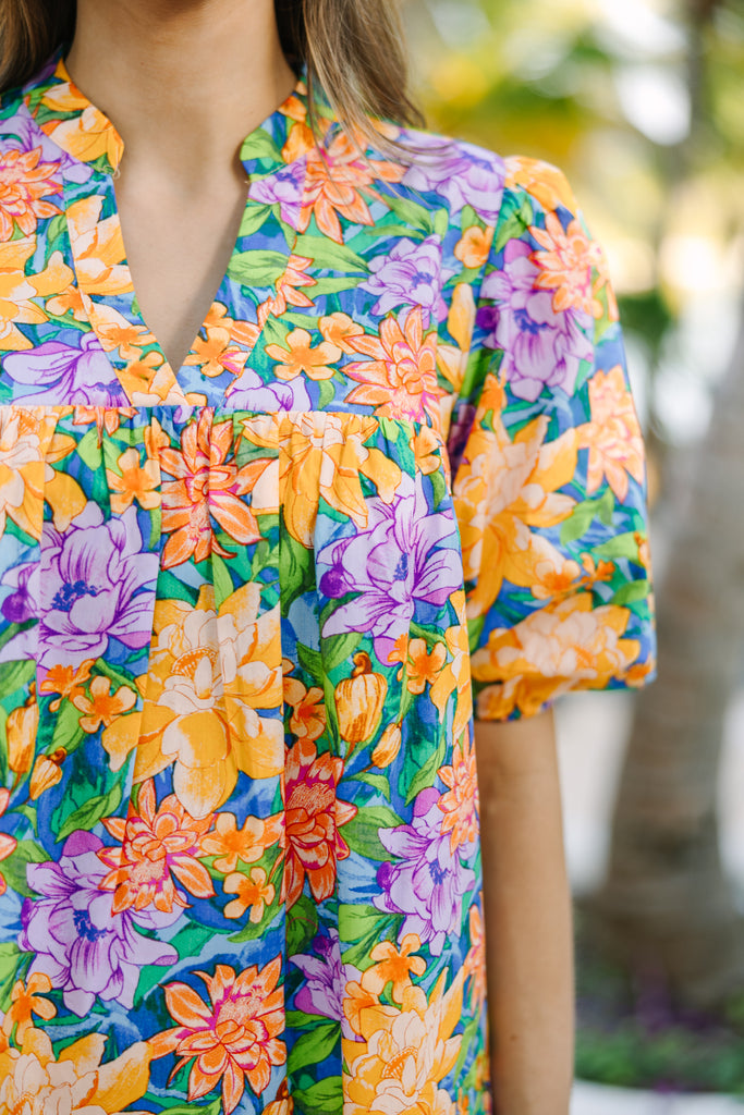 Moving Forward Blue Floral Blouse – Shop the Mint