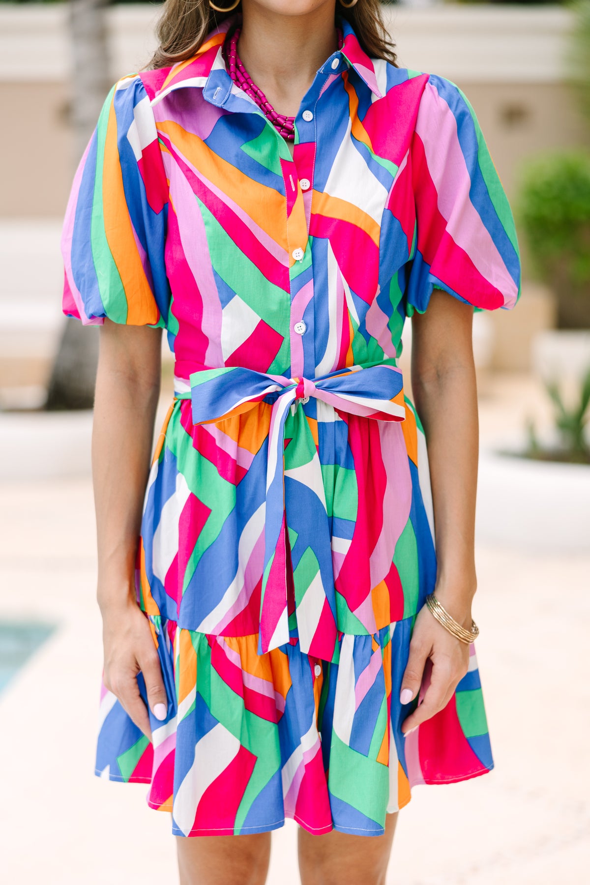 Love Boldly Blue Abstract Dress – Shop the Mint