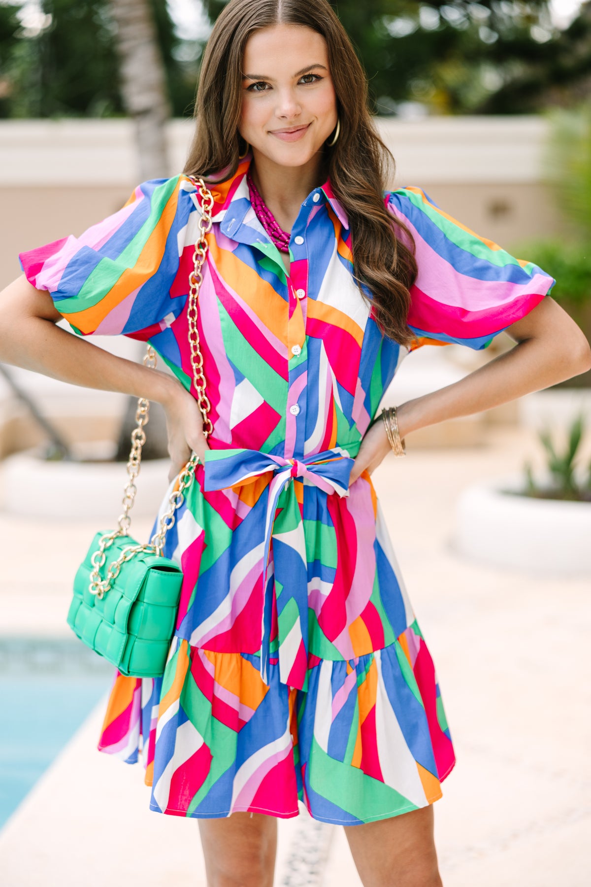 Love Boldly Blue Abstract Dress – Shop the Mint